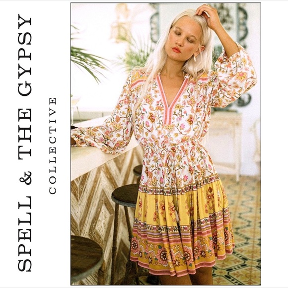 Spell | Dresses | Spell The Gypsy Portobello Road Play Mini Dress Xs ...